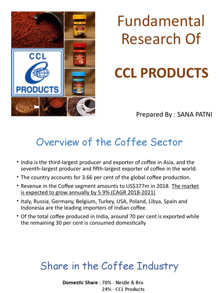 Fundamental Research Of Ccl Products Pdf Coffee Revenue