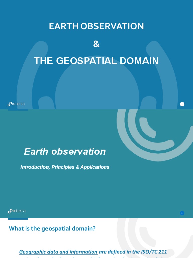 Earth Observation & The Geospatial Domain | PDF | Remote Sensing ...