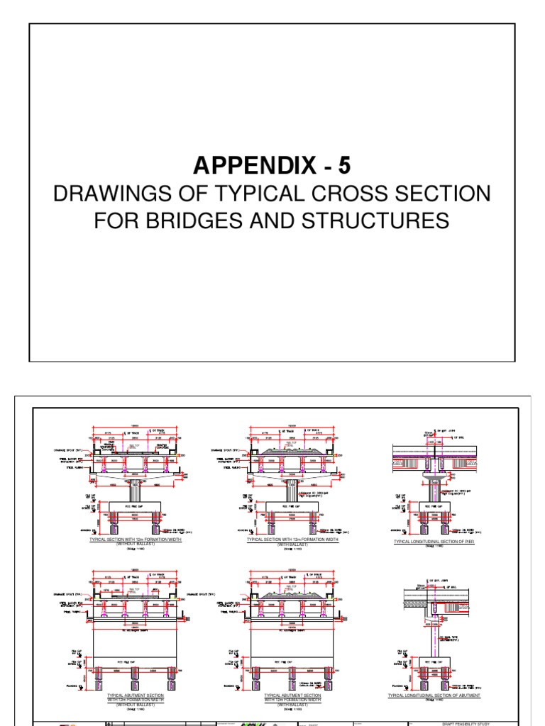 Typical Cross Sections for Bridges and Structures Depicting Foundations ...