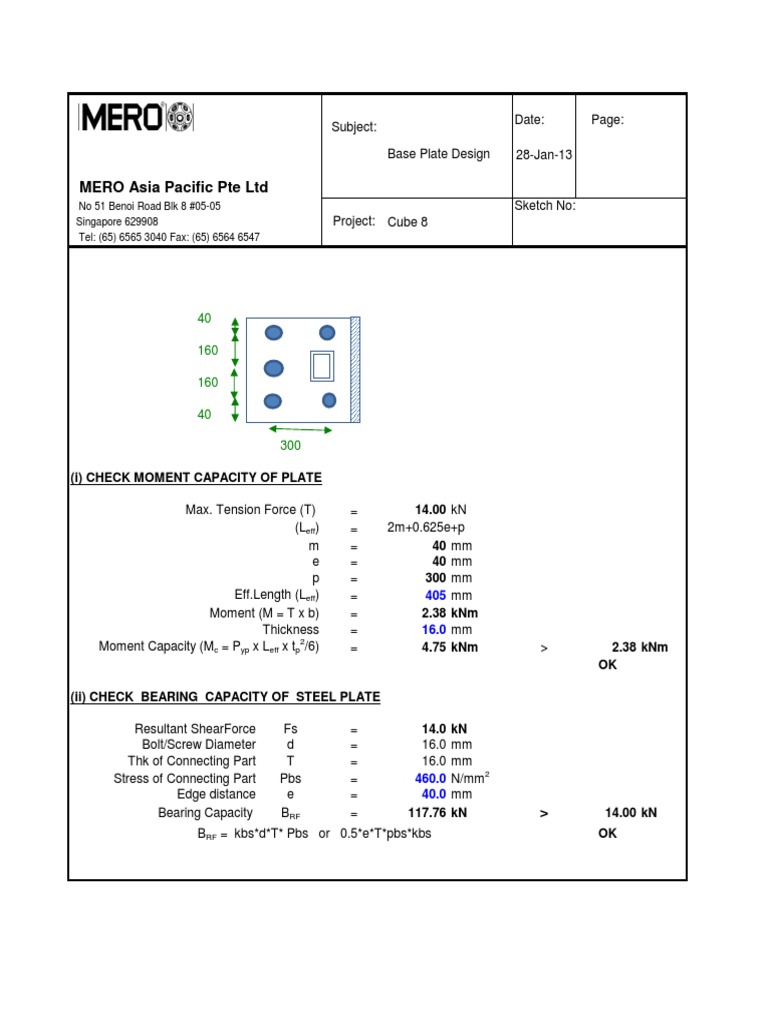 Base Plate Design | PDF
