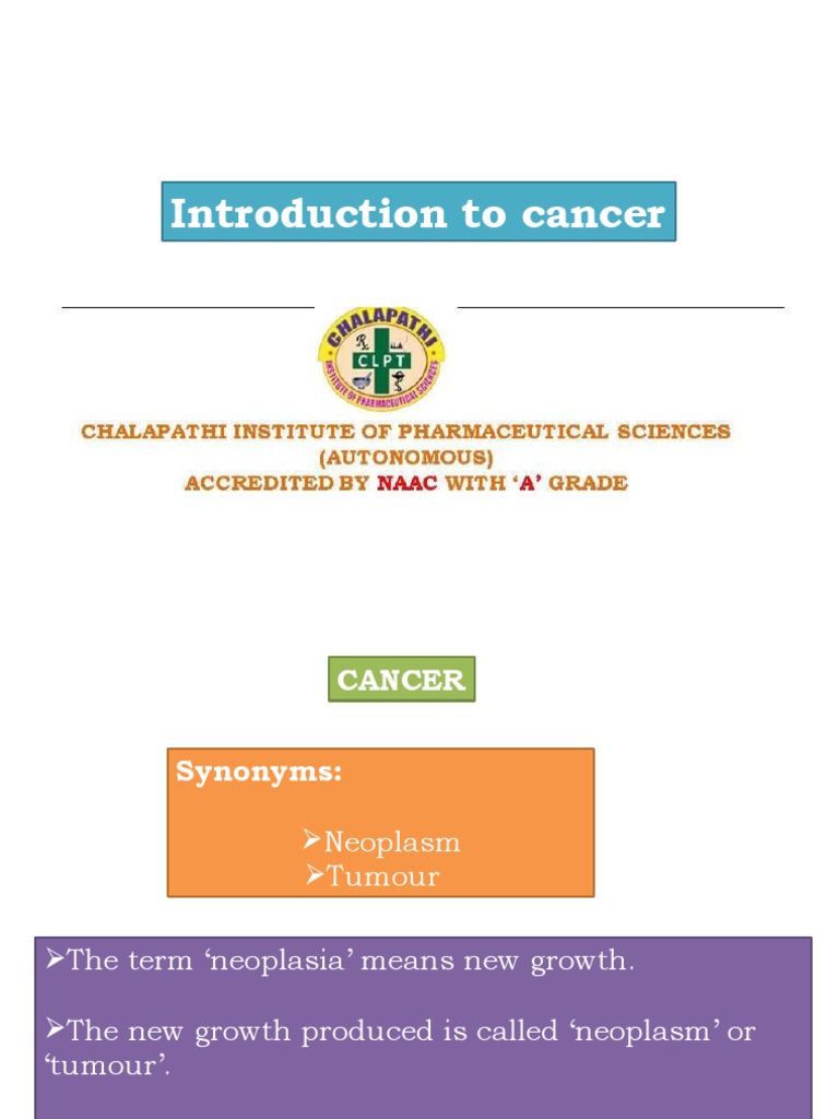 Introduction To Cancer | PDF | Neoplasms | Angiogenesis
