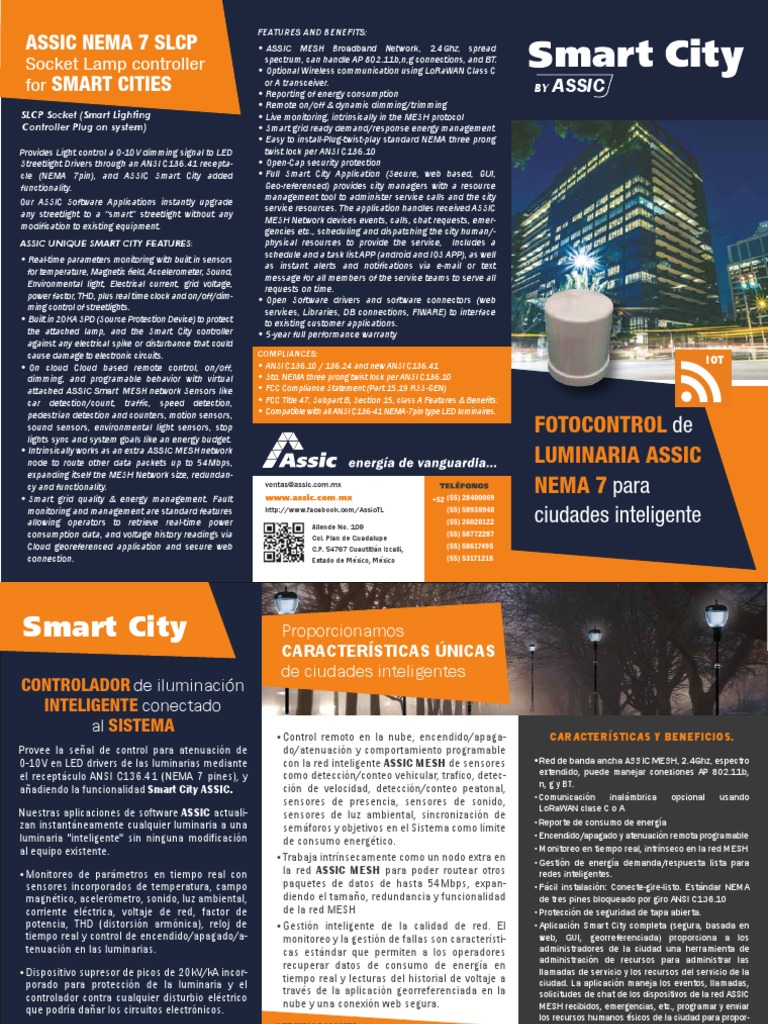 Assic Nema 7 SLCP Smart Cities | PDF | Street Light | Smart Grid