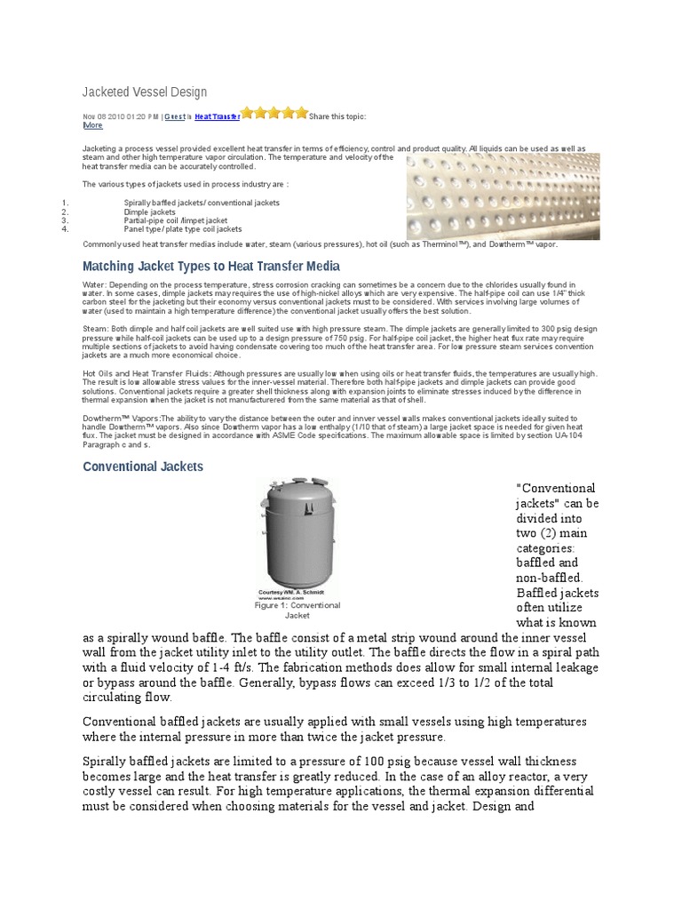 Idoc - Pub - Jacketed Vessel Design | PDF | Heat Transfer | Steam
