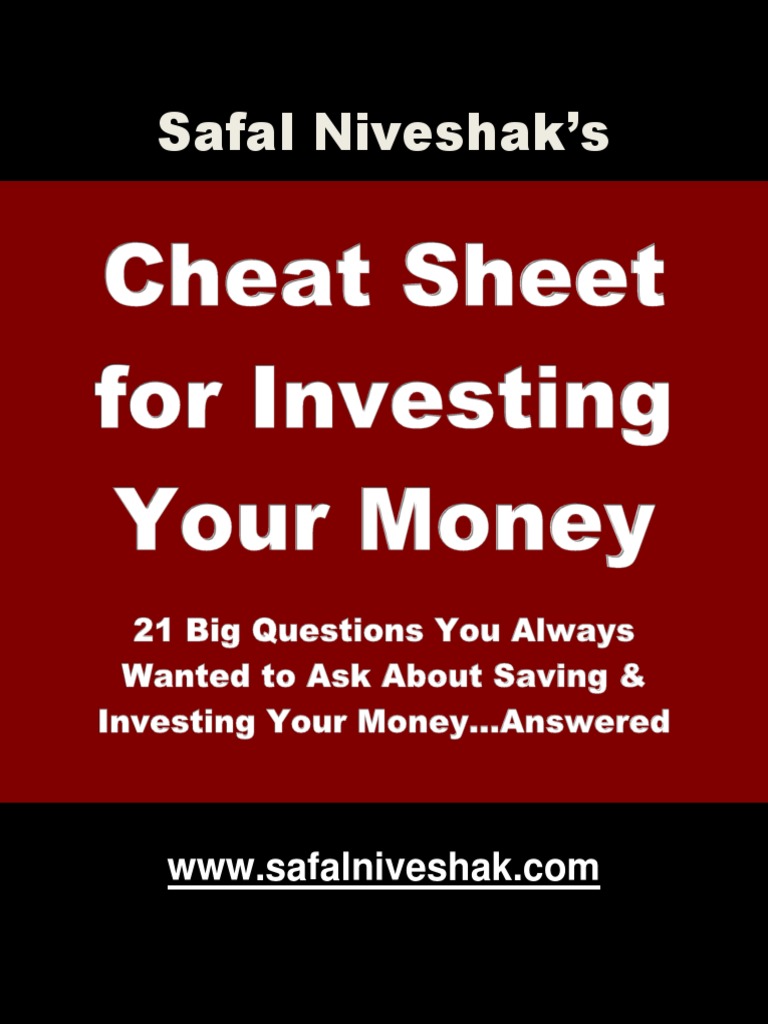 Cheat Sheet For Investing Your Money Safal Niveshak PDF | PDF ...