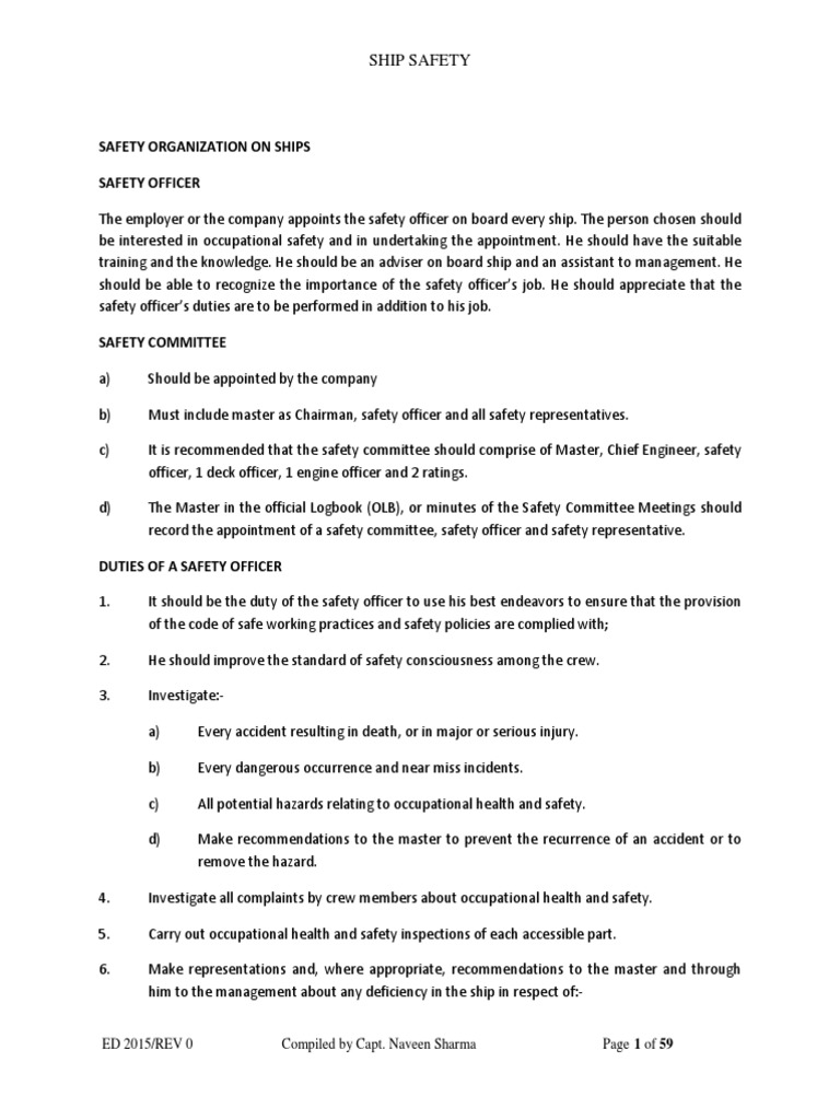 Ship Safety Notes PDF | PDF