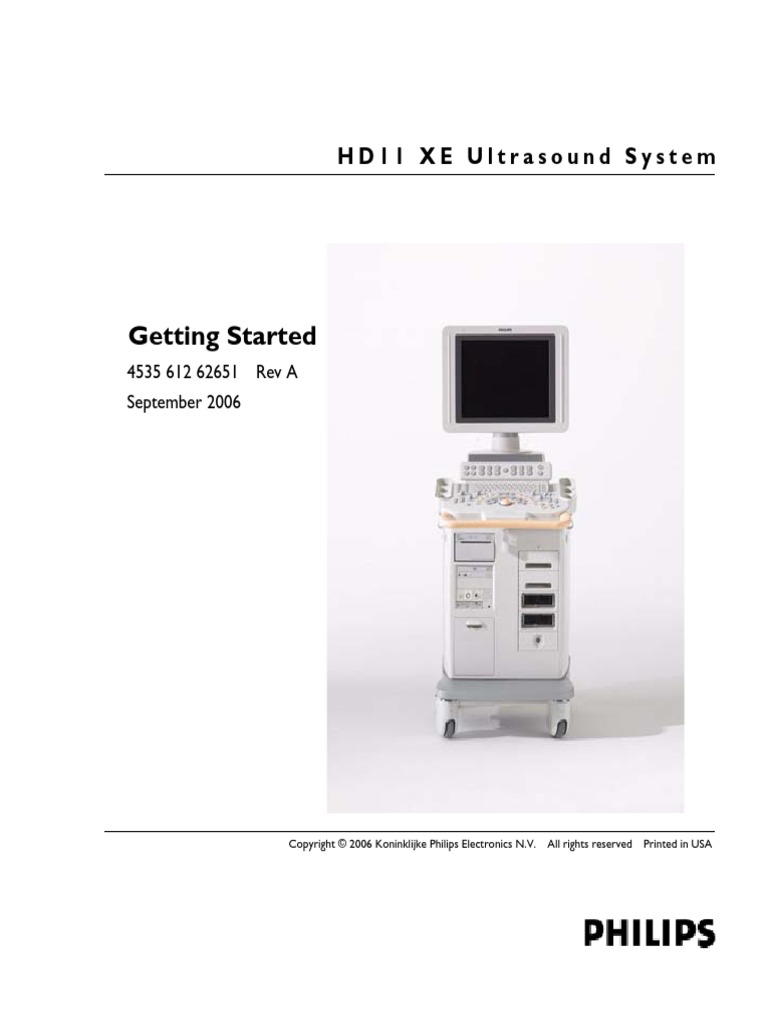 Getting Started: HD11 XE Ultrasound System | PDF