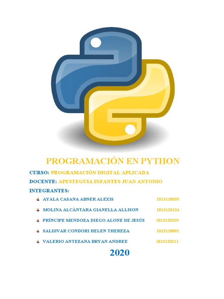 Programación en Python | PDF | Python (lenguaje de programación ...