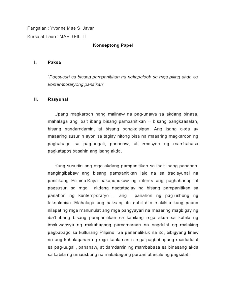 Concept Paper | PDF