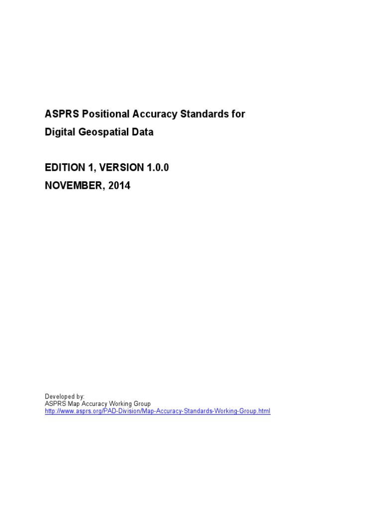 ASPRS Positional Accuracy Standards For Digital Geospatial Data | PDF ...