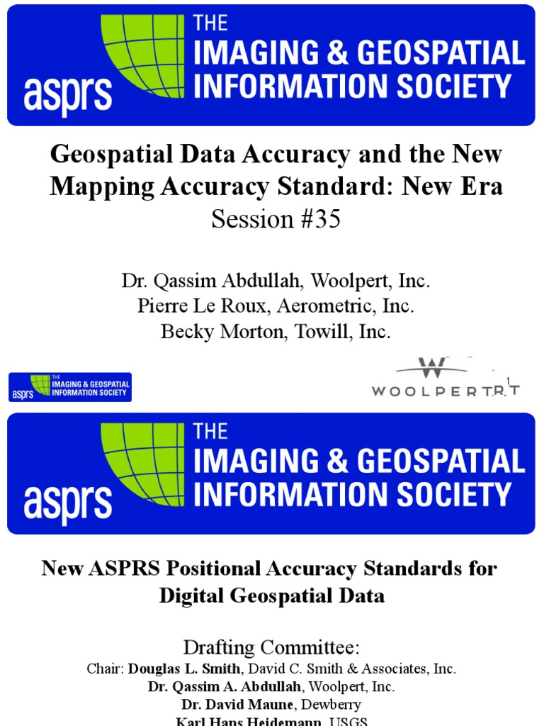Geospatial Data Accuracy and The New Mapping Accuracy Standard: New Era ...