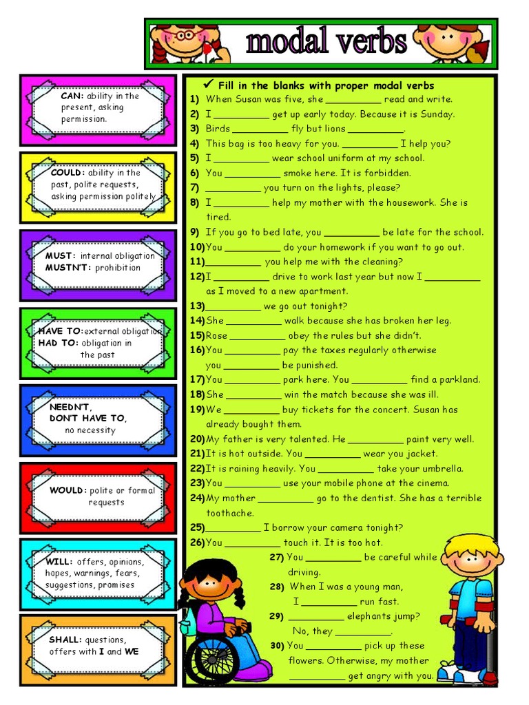 Modals Worksheet | PDF