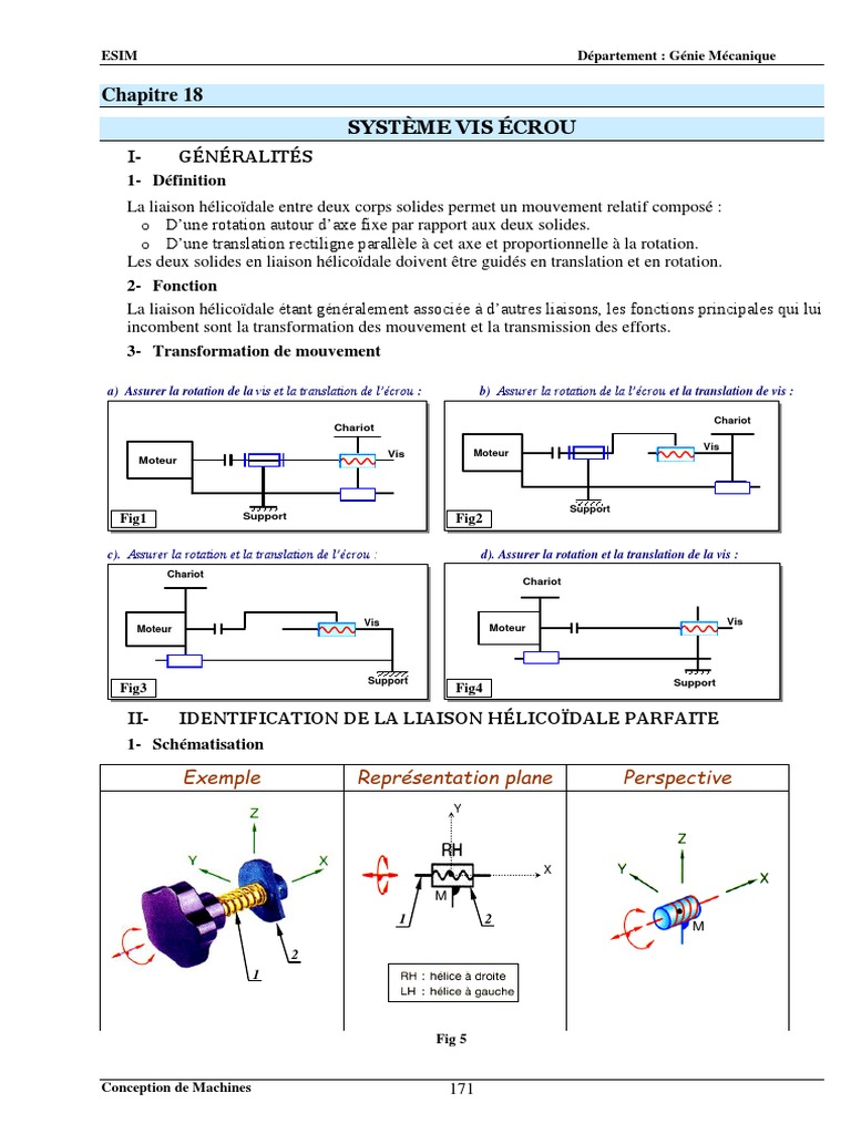 Système Vis-Écrou : Concepts et Études | PDF | Résistance des matériaux ...