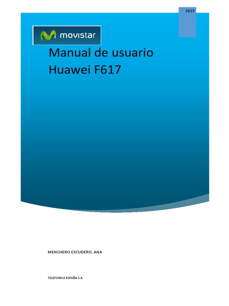 Manual de Usuario Huawei F617 | PDF