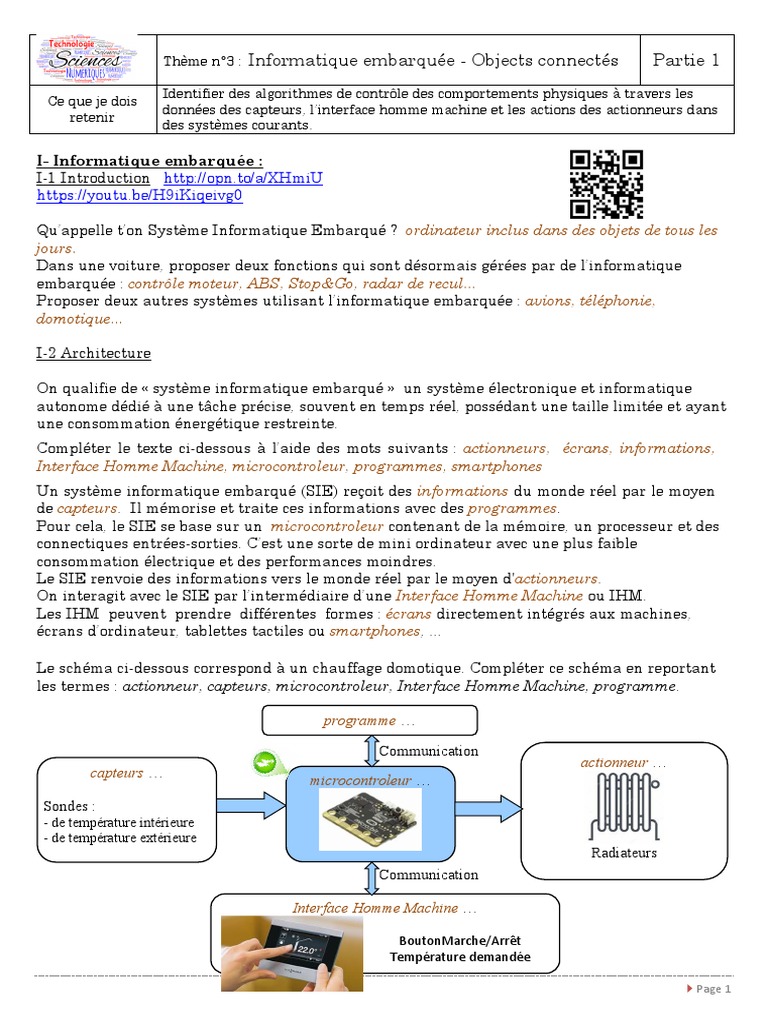 Info Embarquée Correction Partie 1 | PDF | Interaction humain-ordinateur | Informatique