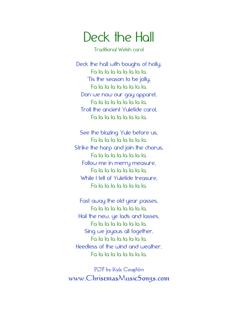 Deck The Halls Lyrics PDF | PDF