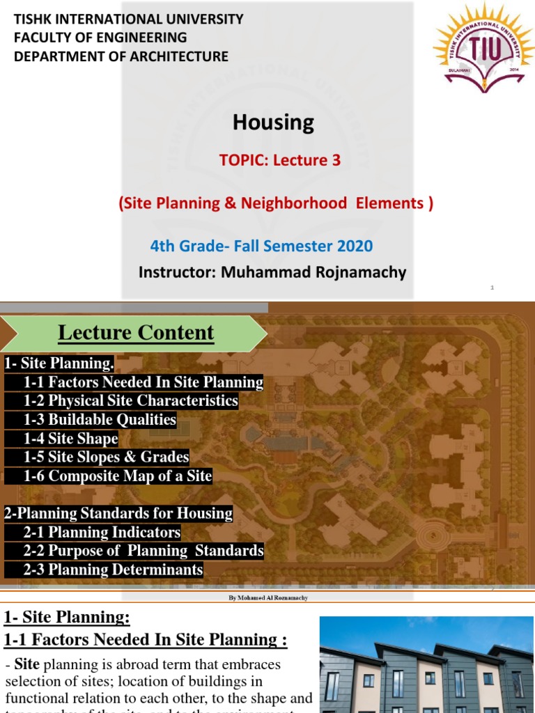 Site Planning and Housing Standards | PDF | Business