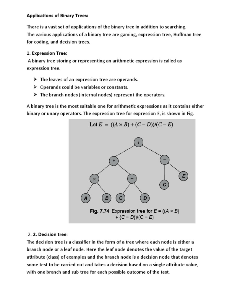 Applications of Binary Trees | PDF | Mathematical Logic | Algorithms And Data Structures