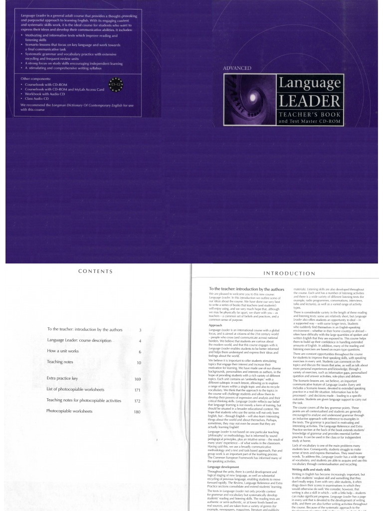 Language Leader. Advanced. Teachers Book PDF | PDF
