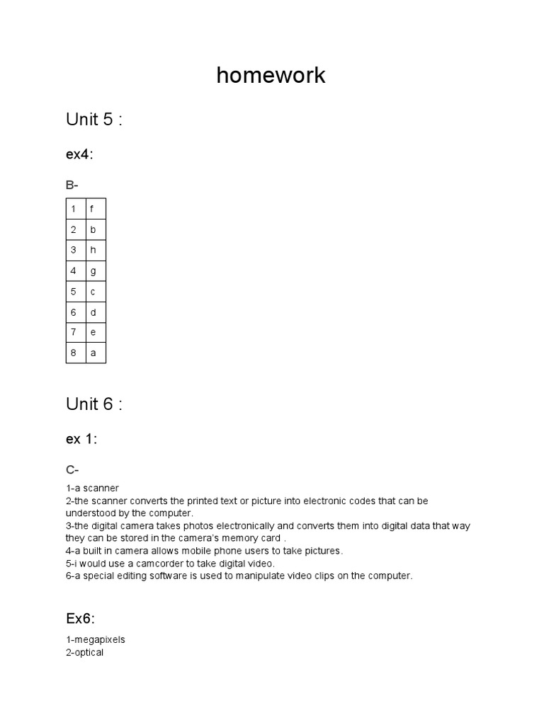 Homework: Unit 5 | PDF