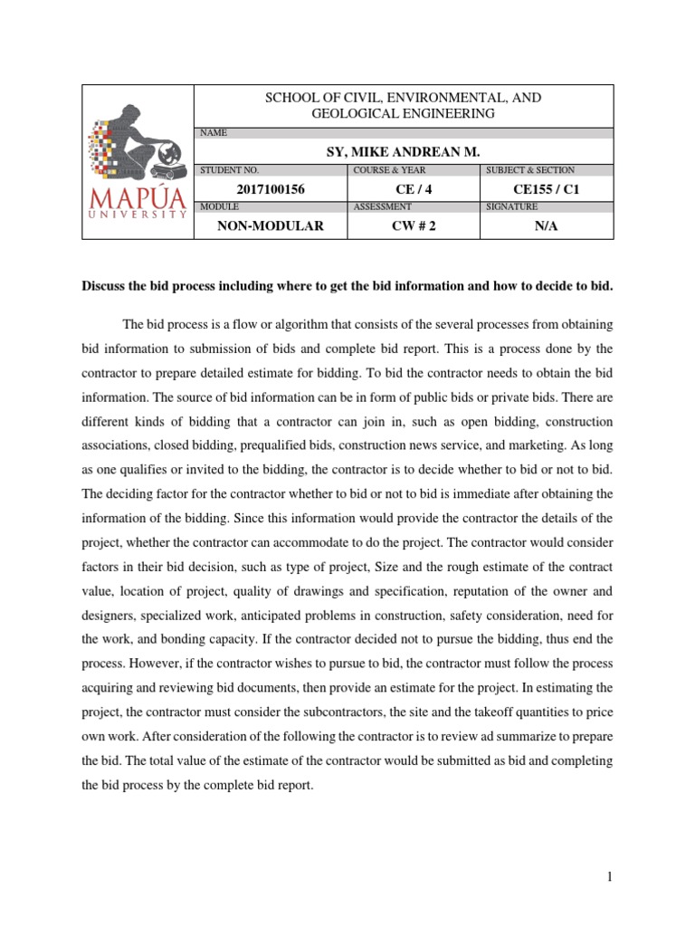 Sy Mike Andrean Ce155 c1 Cw2 | PDF | Economies | Business