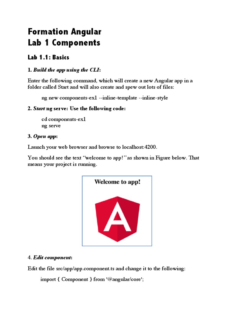 Introduction to Angular Components using the CLI | PDF | Letter Case ...