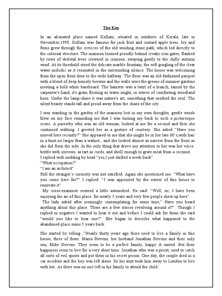 The Key - STORY | PDF