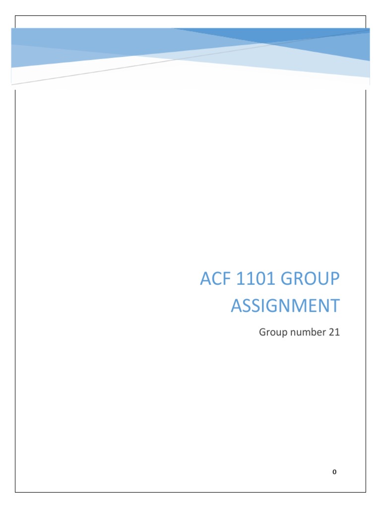 Acf 1101 Group Assignment | PDF | Going Concern | Financial Statement