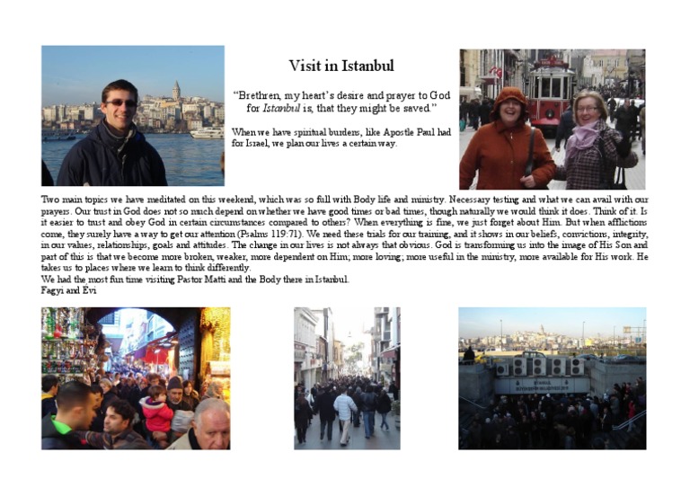 Spiritual Growth Through Istanbul Visit | PDF