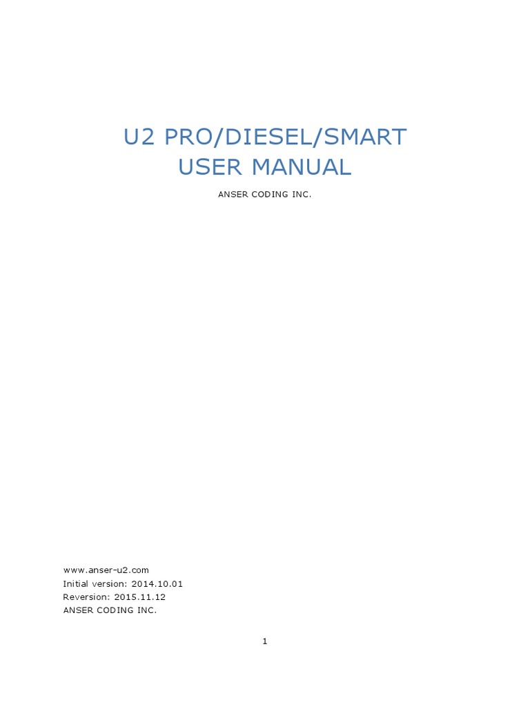 U2Pro&Diesel&Smart UserManual | PDF | Printer (Computing) | Computer Keyboard