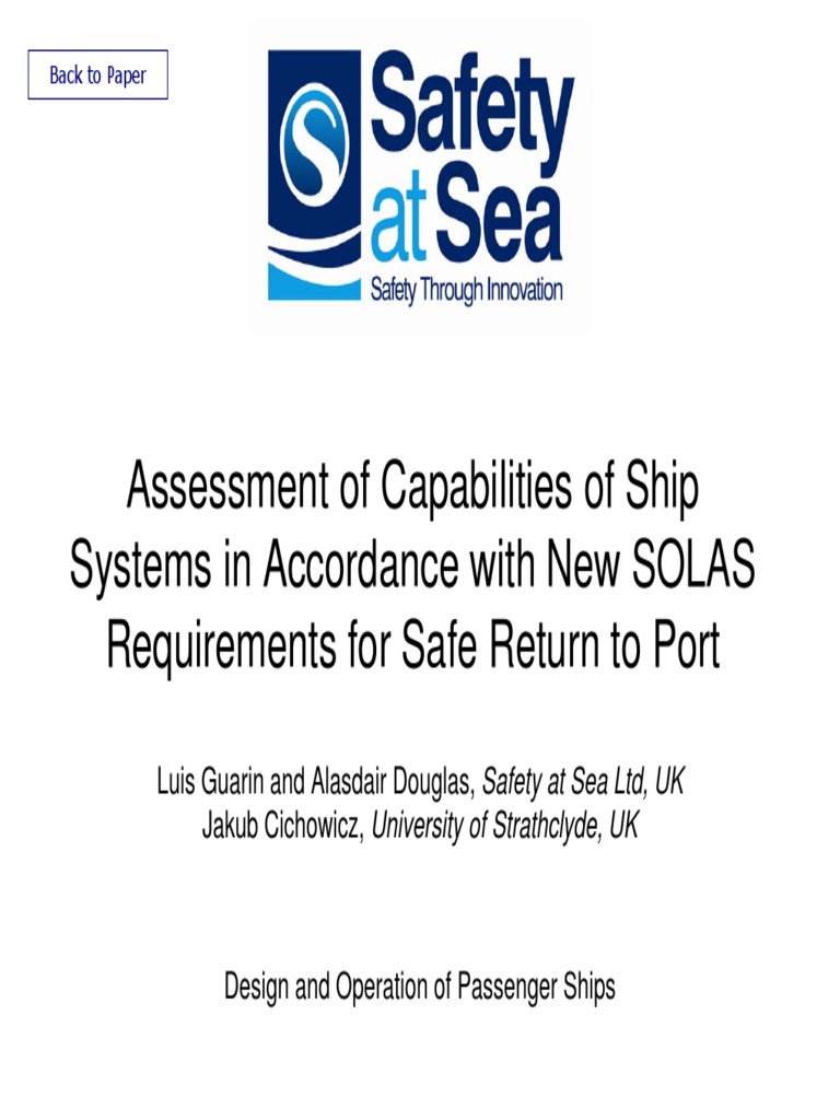 SOLAS Compliance for Ship Safety Systems | PDF | System | Ships
