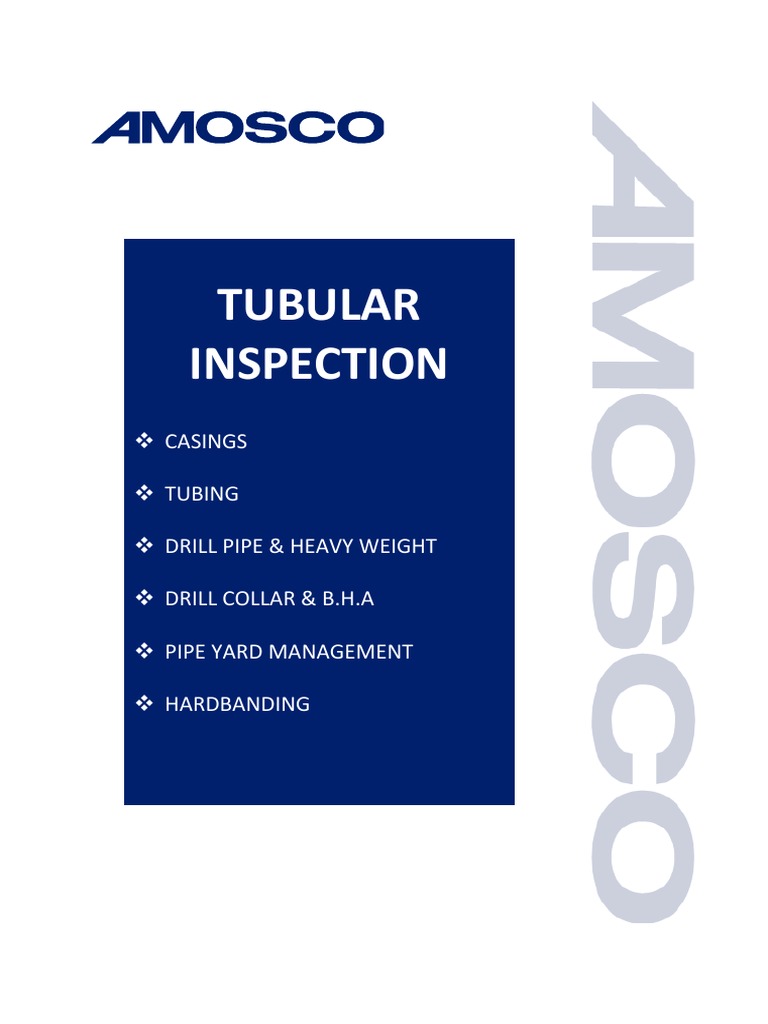 AMOSCO Tubular Inspection Services | PDF | Pipe (Fluid Conveyance) | Drill