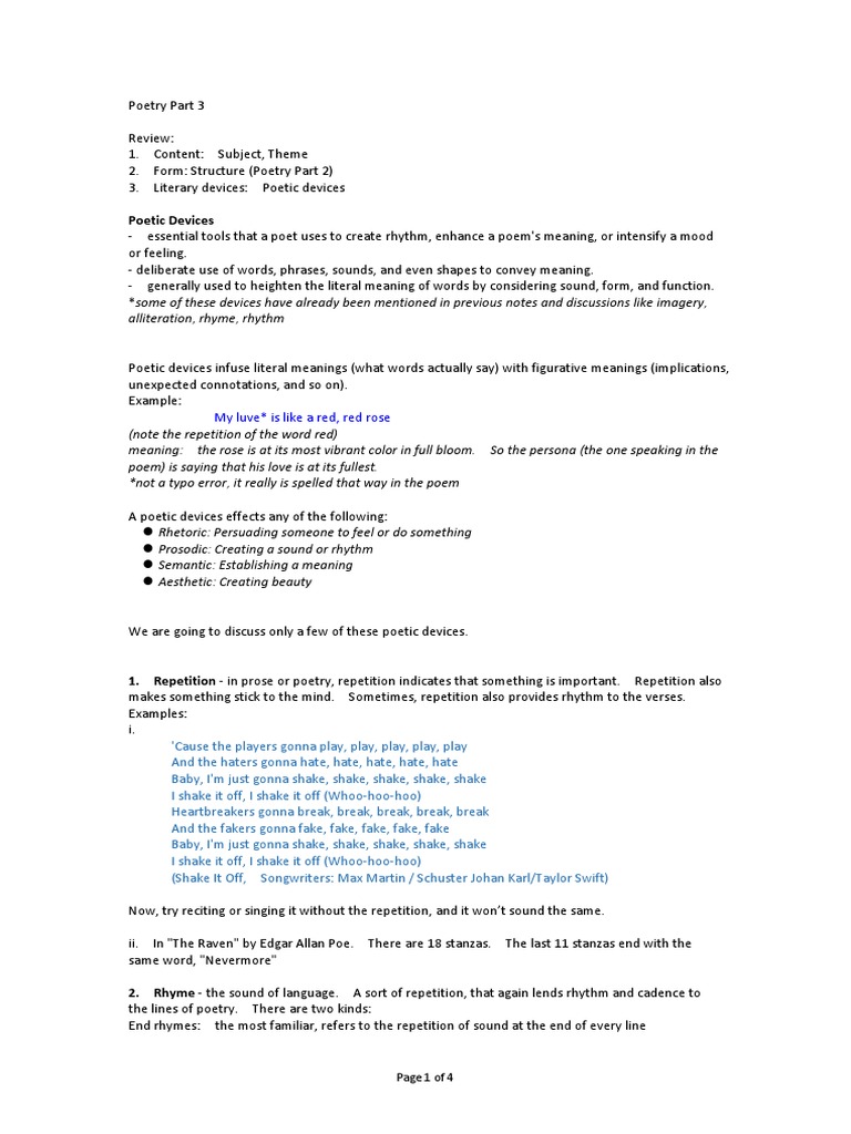 Poetry Part 3 | PDF | Poetic Devices | The Raven