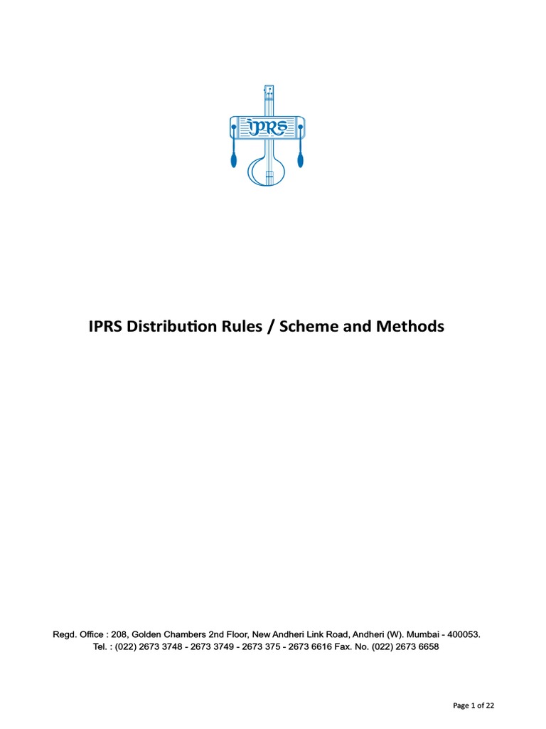 IPRS Distribution Rules PDF | PDF | Royalty Payment | License