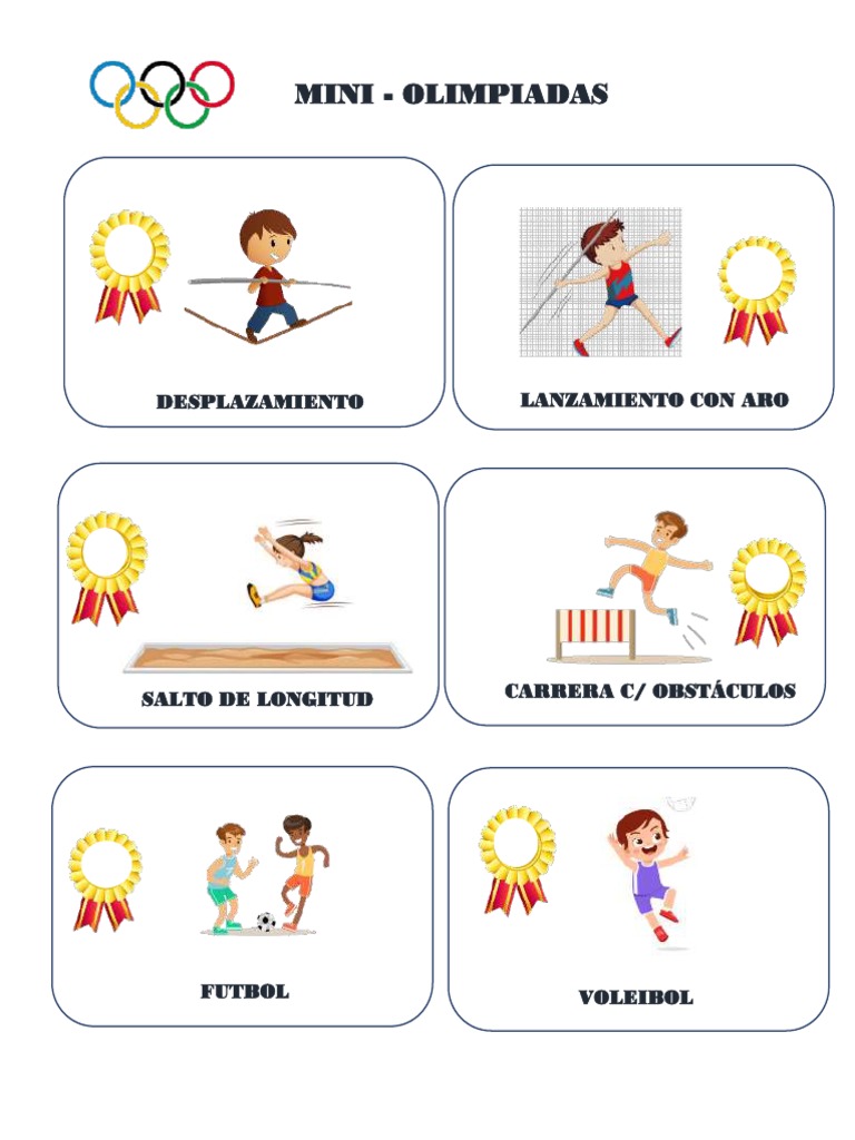 Tablero Mini-Olimpiadas Primero - Segundo | PDF