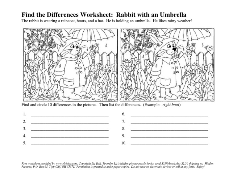 Rabbit Hidden Picture | PDF