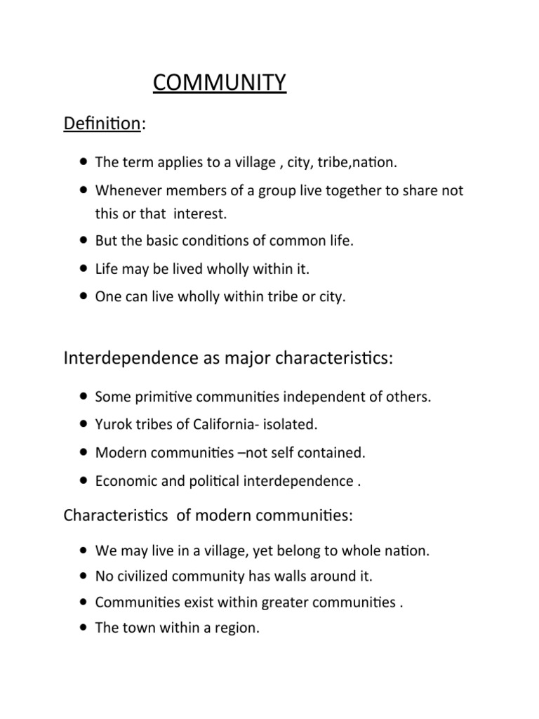 Community: Definition | PDF