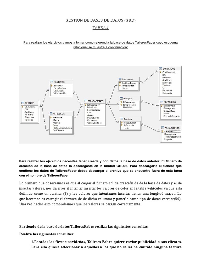 GBD04 Tarea | PDF | SQL | Bases de datos