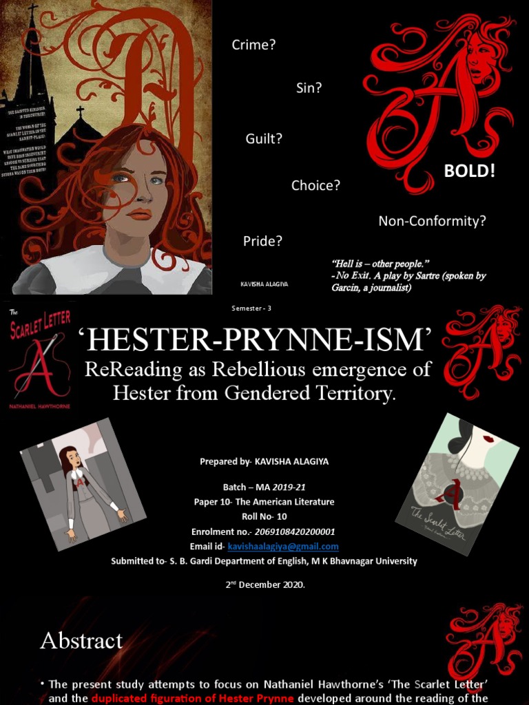 HESTER-PRYNNE-ISM' - ReReading As Rebellious Emergence of Hester From ...