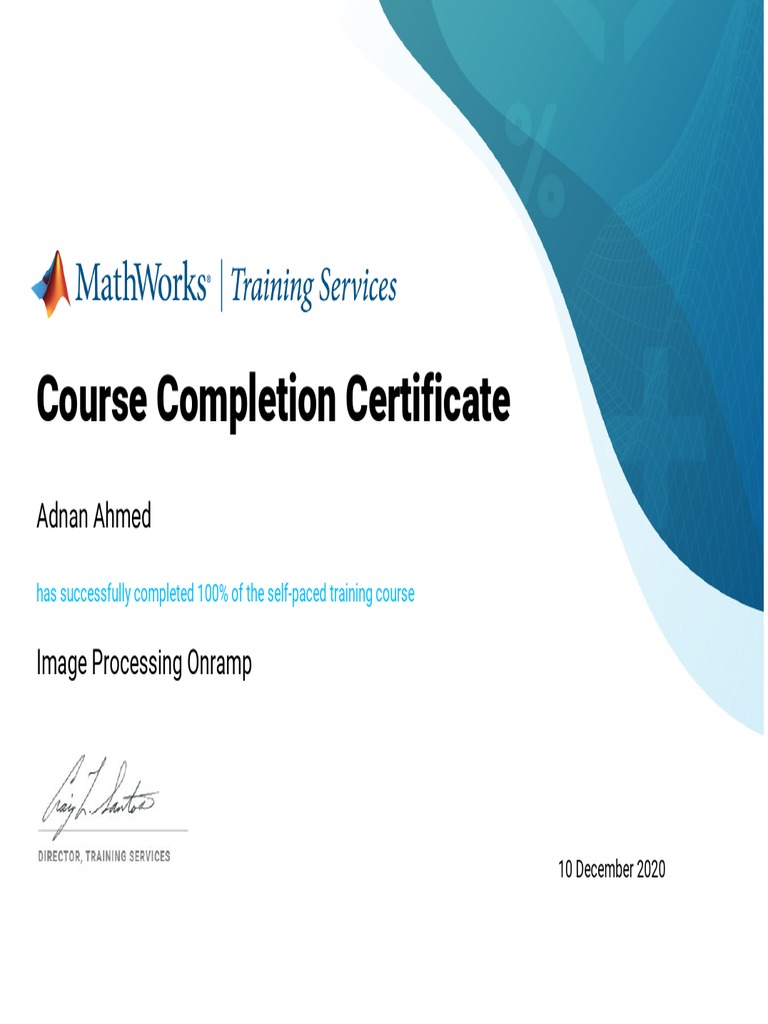 Image Processing Course Certificate | PDF