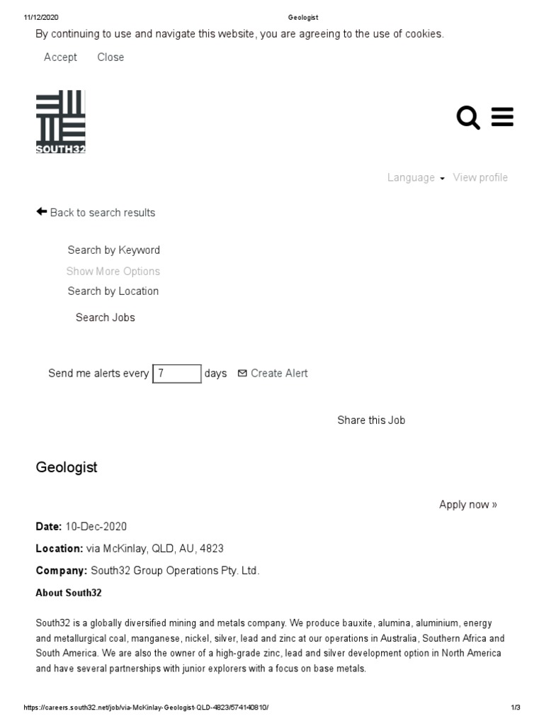 Geologist: Language View Profile | PDF | Mining | Geology