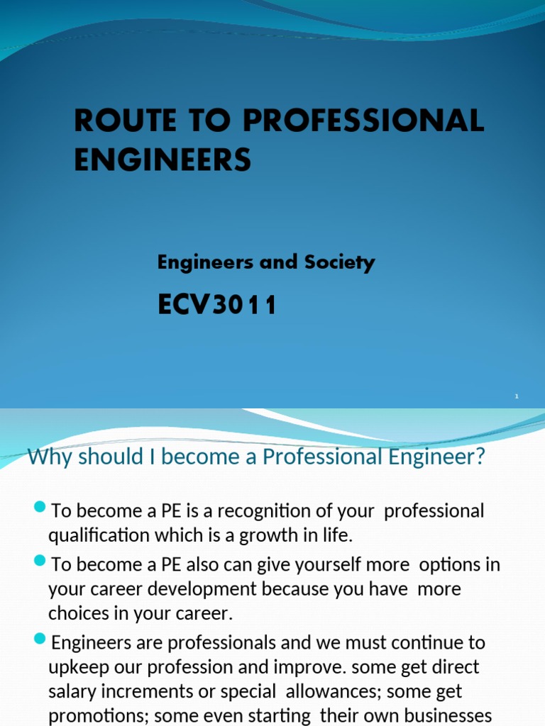 Lec 8 - Route To Professional Engineers 2021 | PDF | Engineer ...