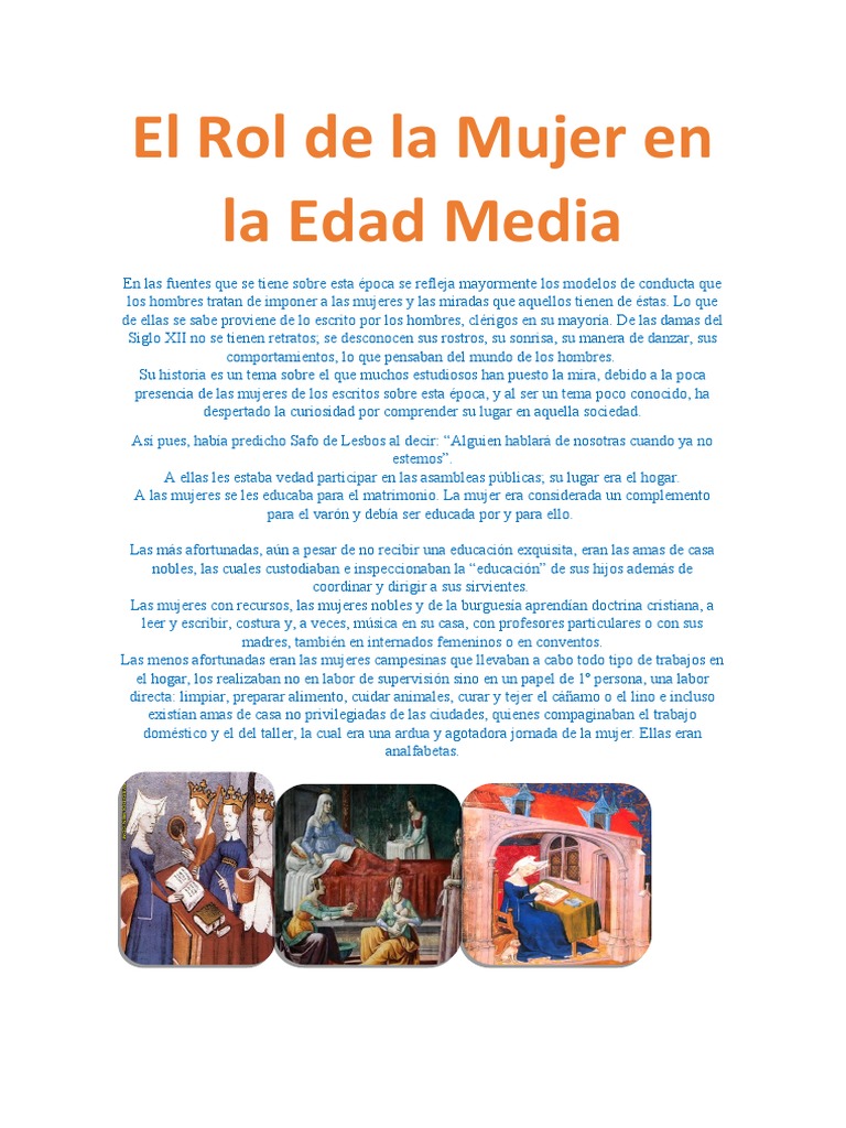 El Rol de La Mujer en La Edad Media | PDF