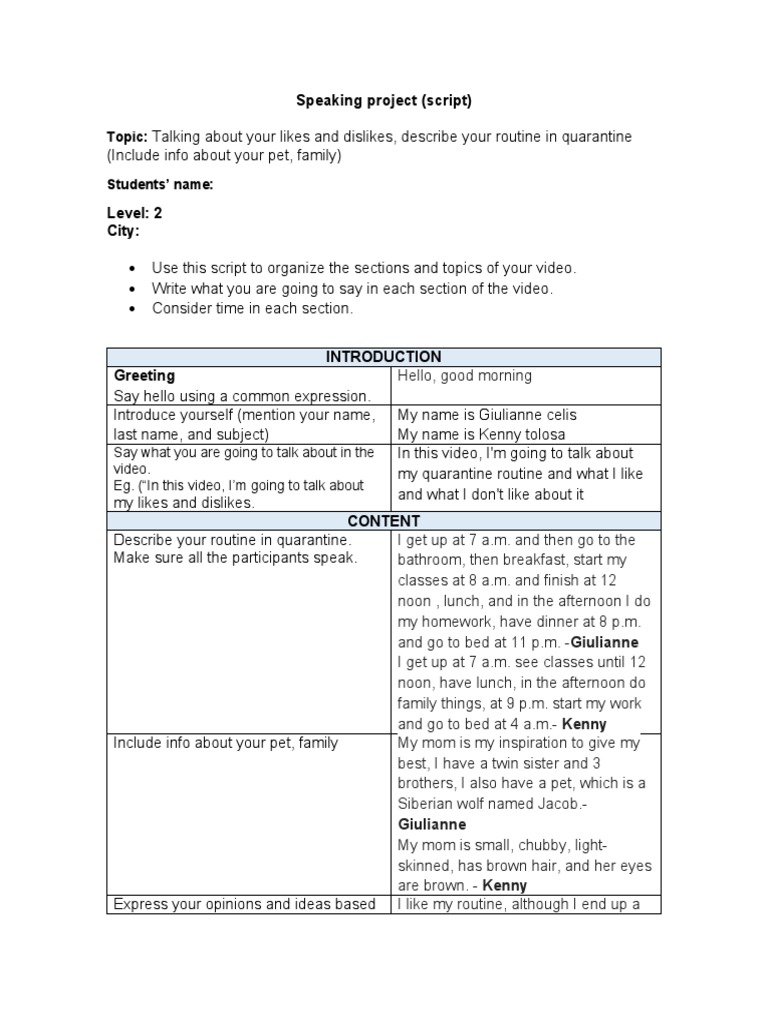 Level 2 Script Format | PDF | Language Arts & Discipline | Self-Improvement