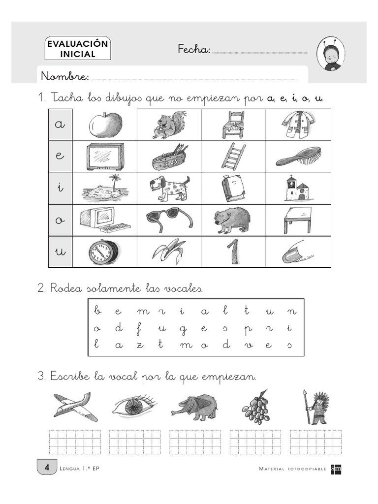 Evaluacion Inicial Para Primero De Primaria Pdf Pdf Violencia