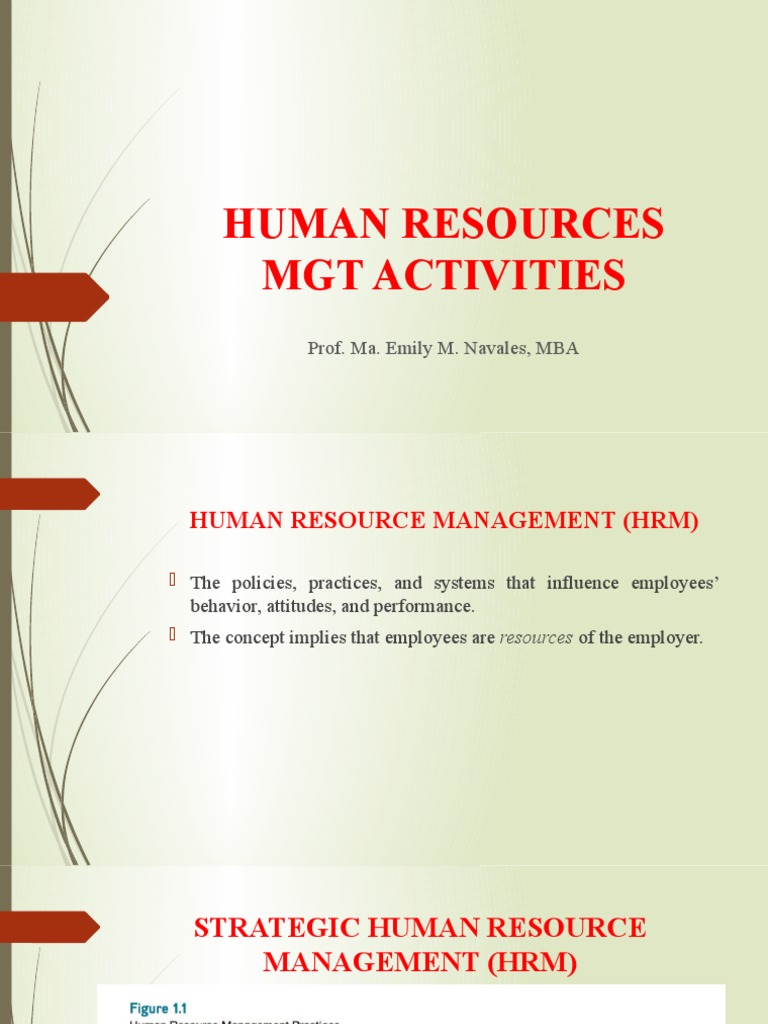 BAC104-02 - HRM Activities | PDF | Human Resource Management | Human ...