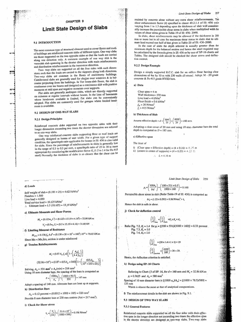 Slab Design PDF | PDF | Civil Engineering | Structural Engineering