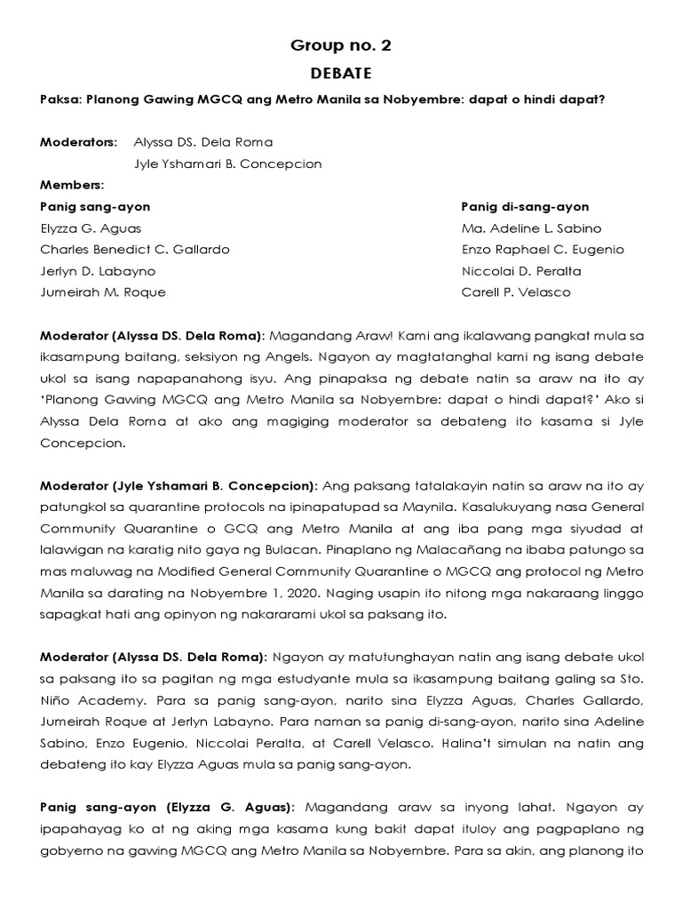 Group 2 ANGELS Script | PDF