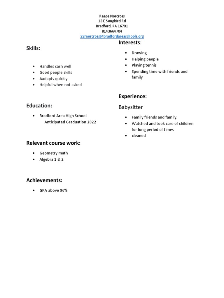 Resume Final Draft | PDF
