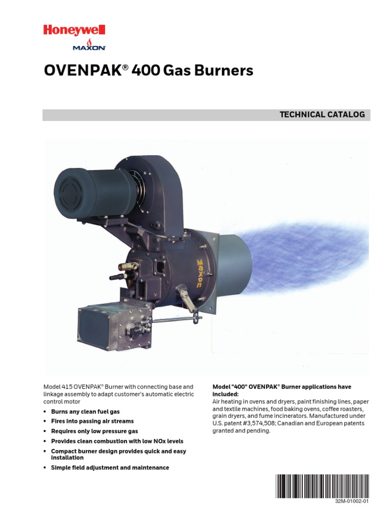OVENPAK® 400 Gas Burners: Technical Catalog | PDF | Duct (Flow ...