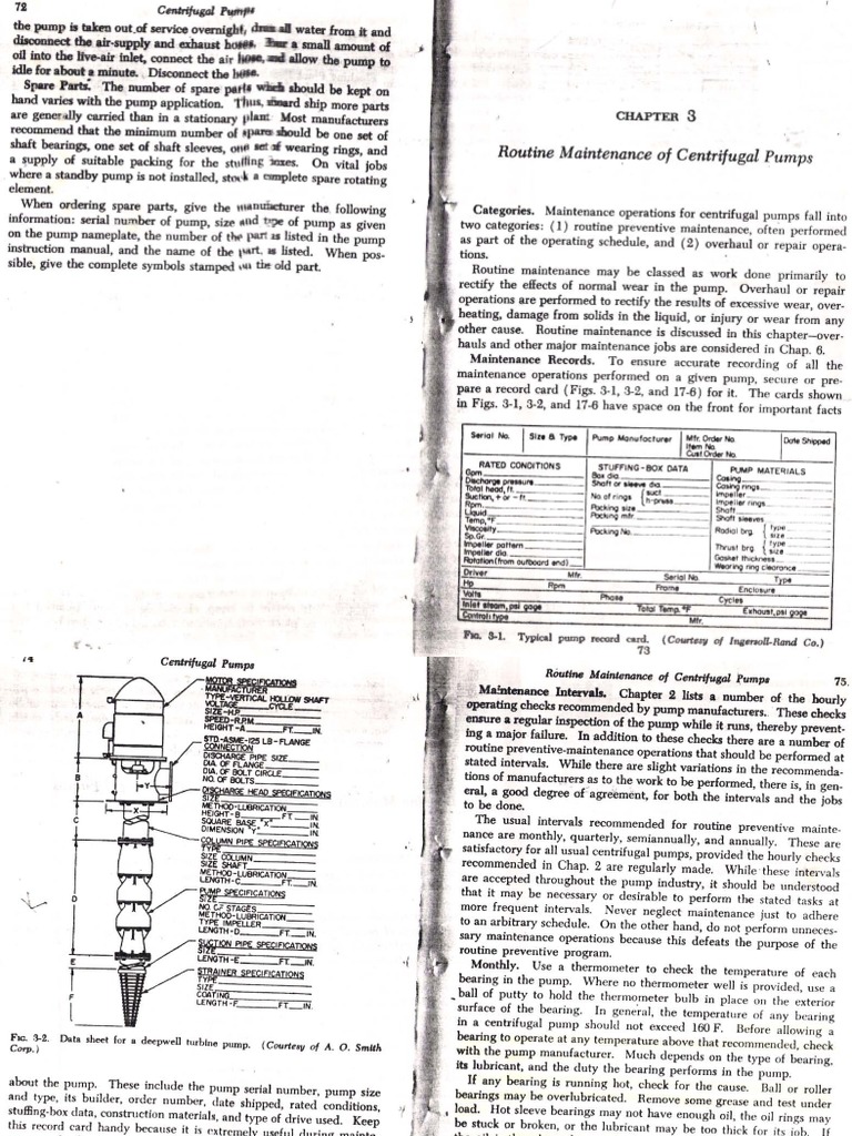 Pump Maintenance Book | PDF